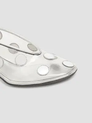 Moschino Duck 55mm Transparent Polka Dot Pumps