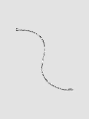 David Yurman Box Chain Bracelet In Platinum, 2.7mm