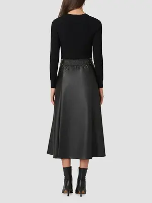 Shoshanna Cleo Mixed-media Midi-dress