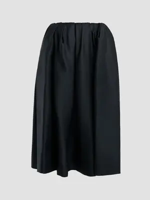 Khaite Adara Pleated Silk Maxi Skirt - Black