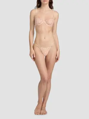 Kiki De Montparnasse Embroidered G-string Thong