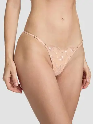 Kiki De Montparnasse Embroidered G-string Thong