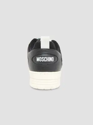 Moschino Leather & Velvet Low-top Sneakers