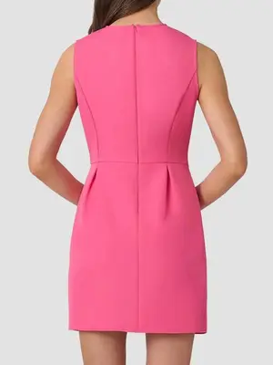 Shoshanna London Crepe Bow Sleeveless Minidress