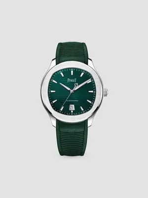 PIAGET Polo Stainless Steel & Rubber Date Watch/42mm - Green