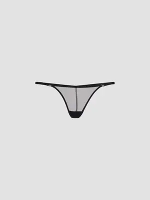 Kiki De Montparnasse Brienne Mesh G-string Thong - Black