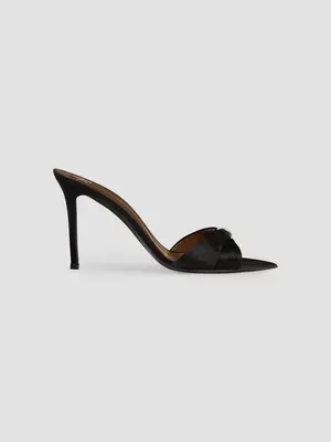 GIUSEPPE ZANOTTI Intrigo 90mm Silk Stiletto Mules - Nero