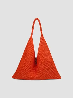 A.L.C. Sid Woven Shoulder Bag - Persimmon