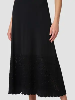 Shoshanna Brooke Scalloped A-line Midi-dress