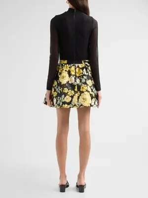 Alice + Olivia Chara Turtleneck Mini Dress