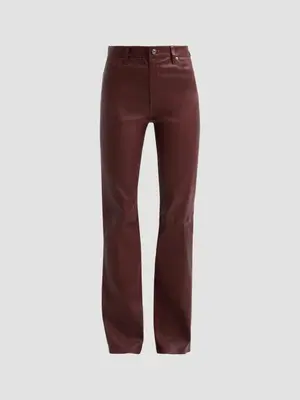 FRAME Reboot Leather Straight-leg Pants - Currant
