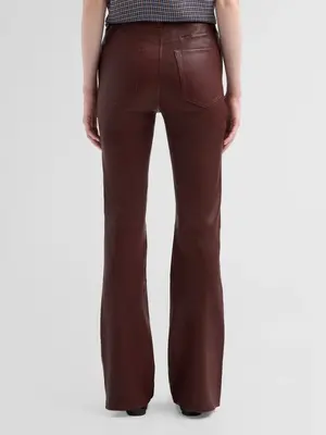 FRAME Reboot Leather Straight-leg Pants - Currant
