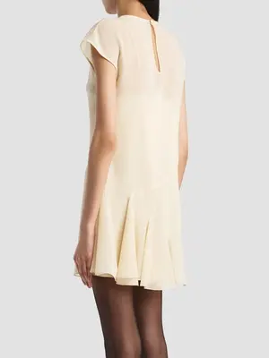 Khaite Scarla Silk Cap-sleeve Mini Dress