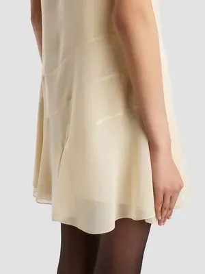 Khaite Scarla Silk Cap-sleeve Mini Dress