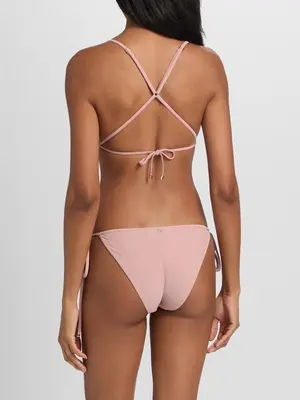 Kiki De Montparnasse Inset Lace String Bikini Top - Buff