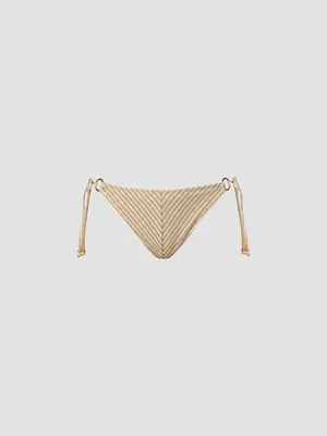 Shoshanna Mitered Striped Triangle Bikini Bottom - Multi