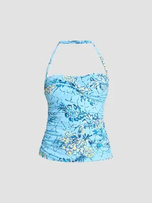 Lilly Pulitzer® Flaco Bellevue Breakers Beach Tankini Top - Blue Multi