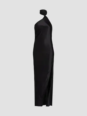 Kiki De Montparnasse Soie Asymmetrical Halterneck Gown