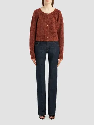 Khaite Niels Cashmere-silk Crewneck Cardigan