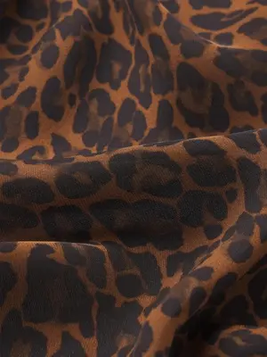 FRAME Delphine Leopard-print Lace-trim Silk Camisole