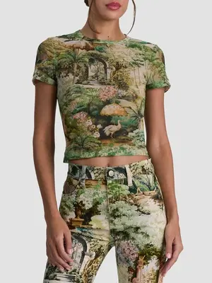Alice + Olivia Tess -print T-shirt