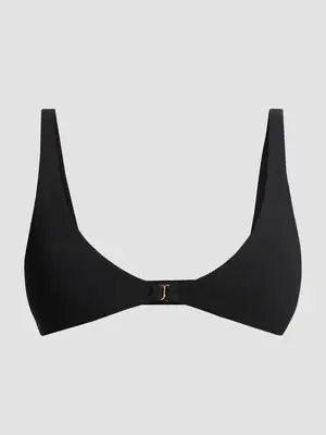 Kiki De Montparnasse Echauffe Scoopneck Bikini Top - Black