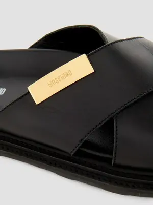 Moschino Faux-leather Mule Sandals