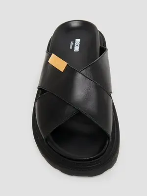 Moschino Faux-leather Mule Sandals