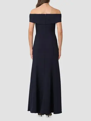 Shoshanna Flores Off-the-shoulder Gown