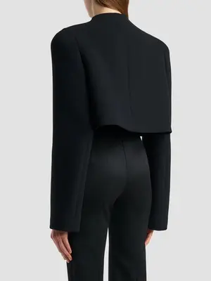 Khaite Samo Double-faced Crepe Crop Jacket