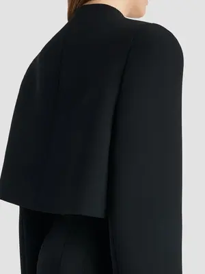 Khaite Samo Double-faced Crepe Crop Jacket