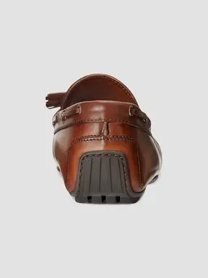 Ralph Lauren Purple Label Harold Hand-burnished Leather Driving Loafers