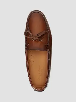 Ralph Lauren Purple Label Harold Hand-burnished Leather Driving Loafers