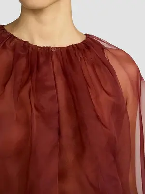 FRAME The Sheer Balloon Blouse