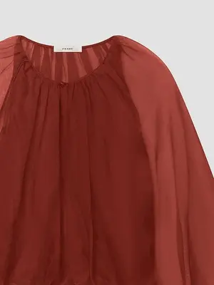 FRAME The Sheer Balloon Blouse