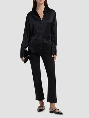 FRAME Le Sleek High-rise Straight Jeans - Meteor