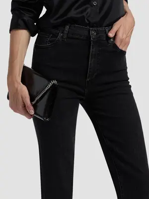 FRAME Le Sleek High-rise Straight Jeans - Meteor