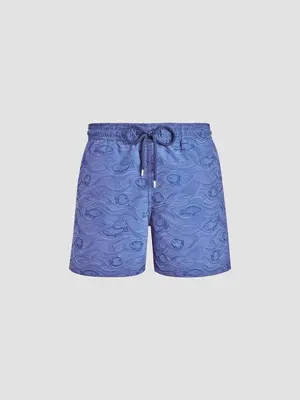 Vilebrequin Embroidered Aquarium Swim Trunks - Tempete