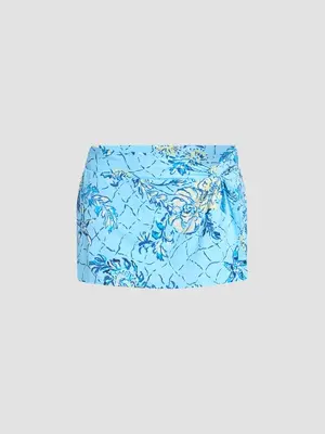 Lilly Pulitzer® Shirey Floral Skirted Swim Bottom - Blue Multi