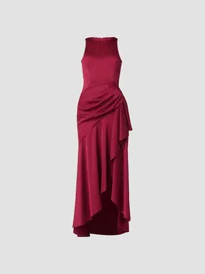 Shoshanna Verena Draped Midi-dress