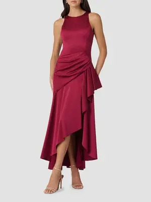 Shoshanna Verena Draped Midi-dress