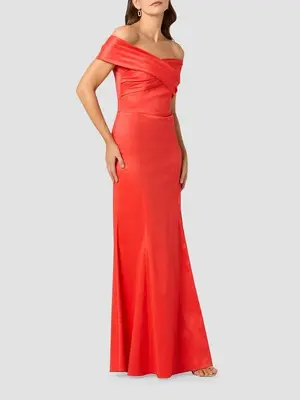 Shoshanna Etta Off-the-shoulder Maxi Dress