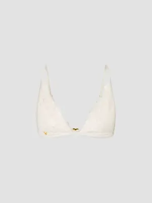 Kiki De Montparnasse Juliette Lace-trimmed Bikini Top