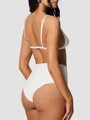 Kiki De Montparnasse Juliette Lace-trimmed Bikini Top