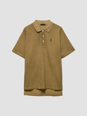 Prada Gart-dyed Cotton Polo Shirt - Brown