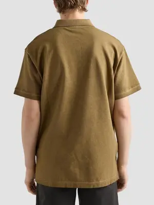 Prada Gart-dyed Cotton Polo Shirt - Brown