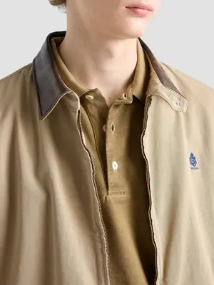 Prada Gart-dyed Cotton Polo Shirt - Brown