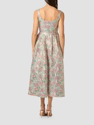 Shoshanna Ophelia Brocade Midi-dress