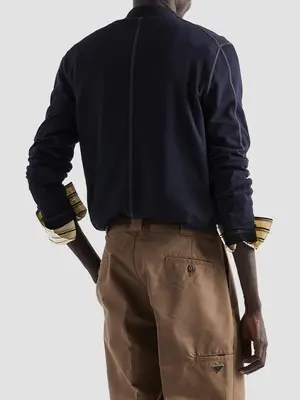 Prada Long-sleeved Wool Polo Sweater