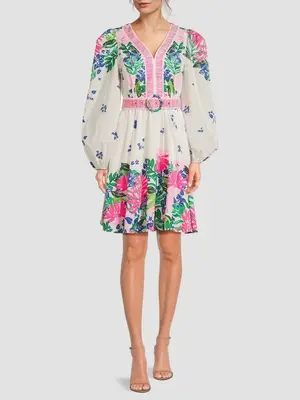 Lilly Pulitzer® Chyanna Floral Cotton Belted Minidress